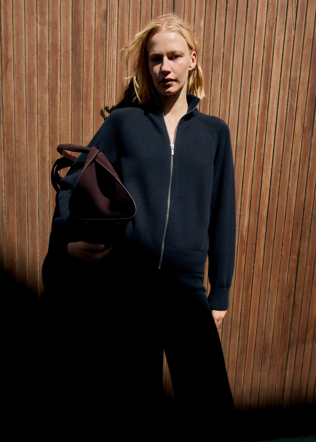 Костюм, кардиган Mey та широкі штани, темно-синій | LBTM STUDIOS